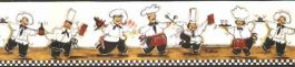 Black Artworks Chef Wallpaper Border