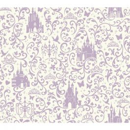 Walt Disney Kids Ii Small Scroll W/castles Wallpaper