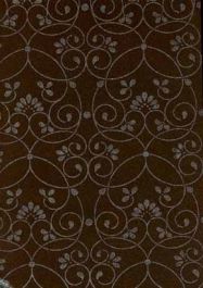 Chocolate Glitter Scroll Wallpaper