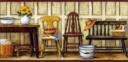 Chairs, Chairs and More Chairs Wallpaper Border CC4452BDB