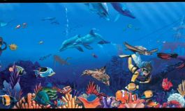 Scuba Driver Wall Paper Border