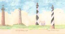 OA4406B Outer Banks Lighthouse Wallpaper Border