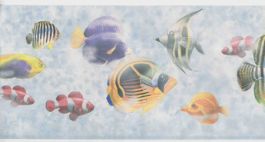 Swimming Tropical Fish Wallpaper Border SG4002B