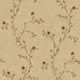 Welcome Home Star Berry Vine Wallpaper