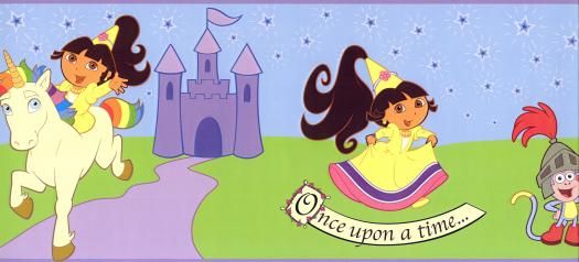 Fairy Tale Dora Wallpaper Border