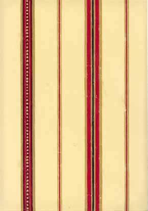 Tan and Red Stripe Wallpaper