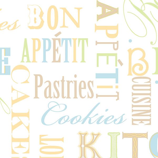 Kitchen Script Wallpaper KC28541 Norwall